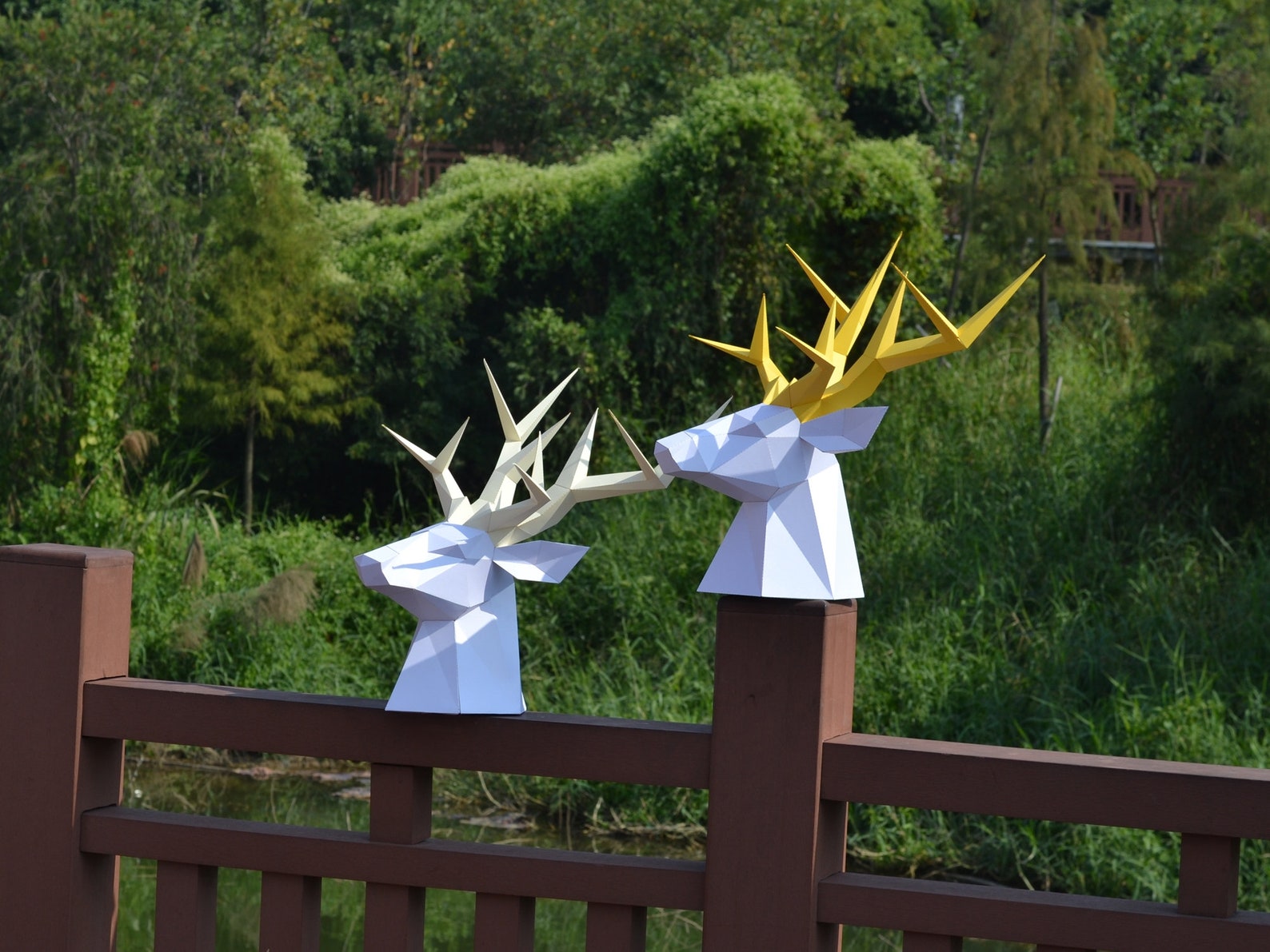 Deer Head Pre-cutting DIY Papercraft Kit Multi-color | Etsy