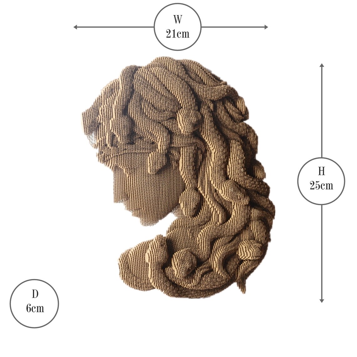 Medusa Bas Relief DIY Cardboard Culpture DIY Papercraft 3D | Etsy