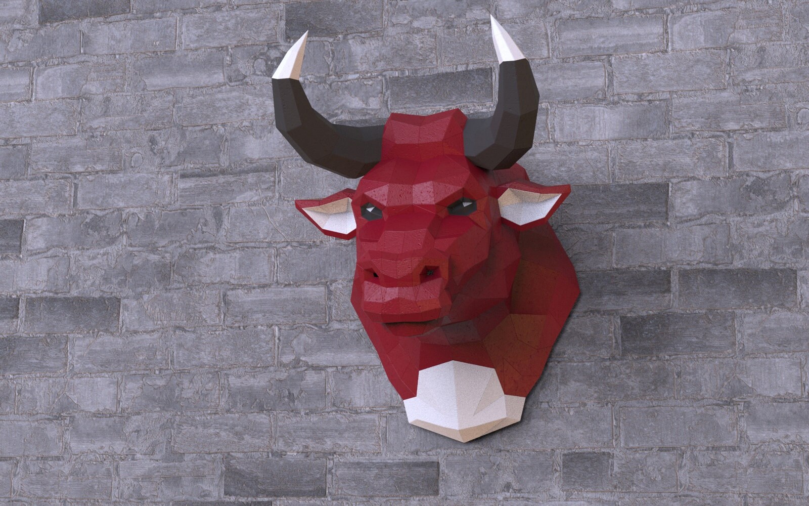 Bull Head Paper SculpturePre-cut DIY Papercraft KitHandmade | Etsy