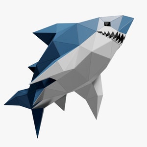 Baby Shark Paper Sculpture,pre-cut DIY Papercraft Kit,handmade Sea ...