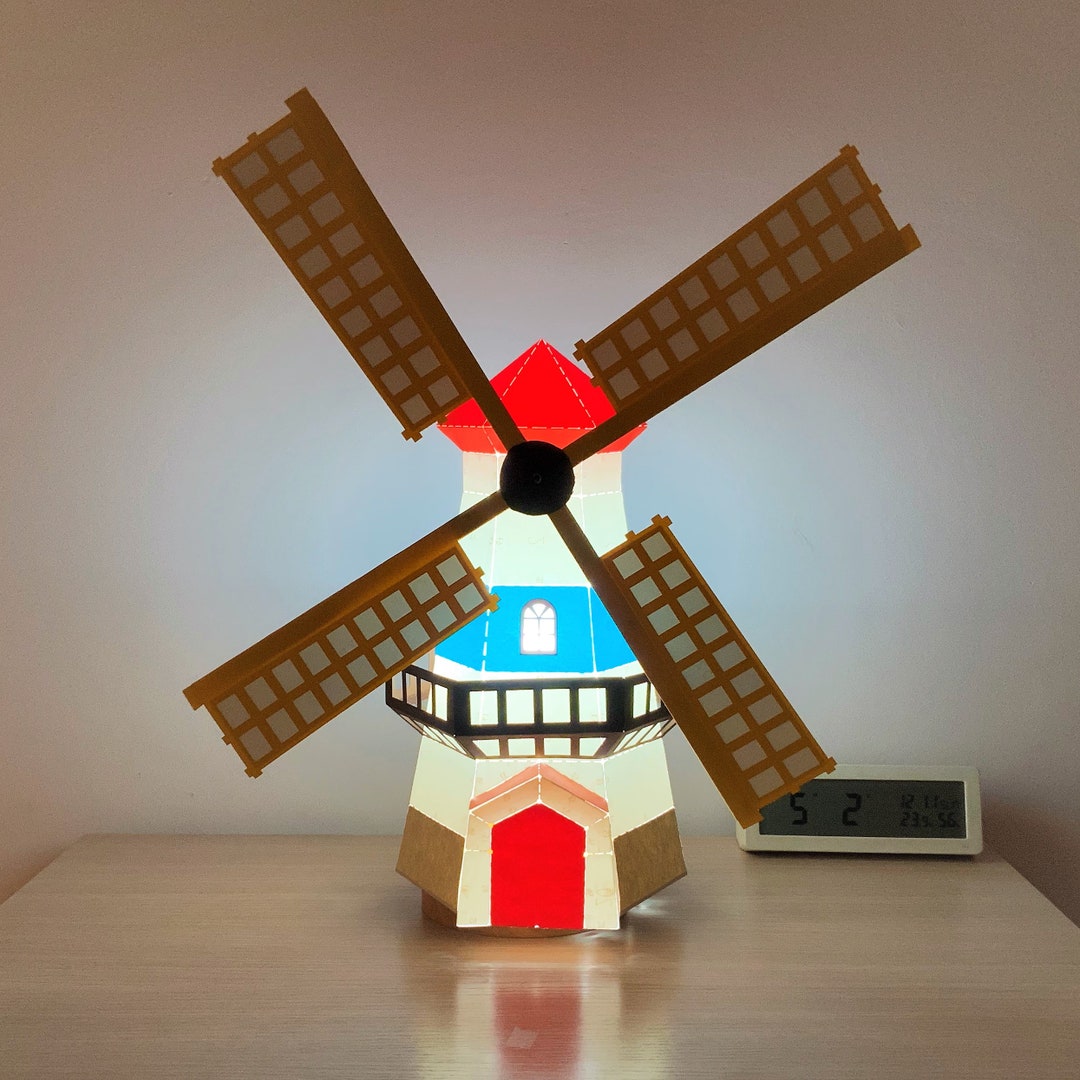 Windmill DIY Paper Lamp Craft Kit,creative Paper Lamp Shade,3d ...