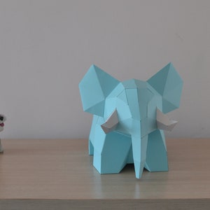 Elephant DIY Paper Craft Kitpre Cut 3D Papercraft for - Etsy