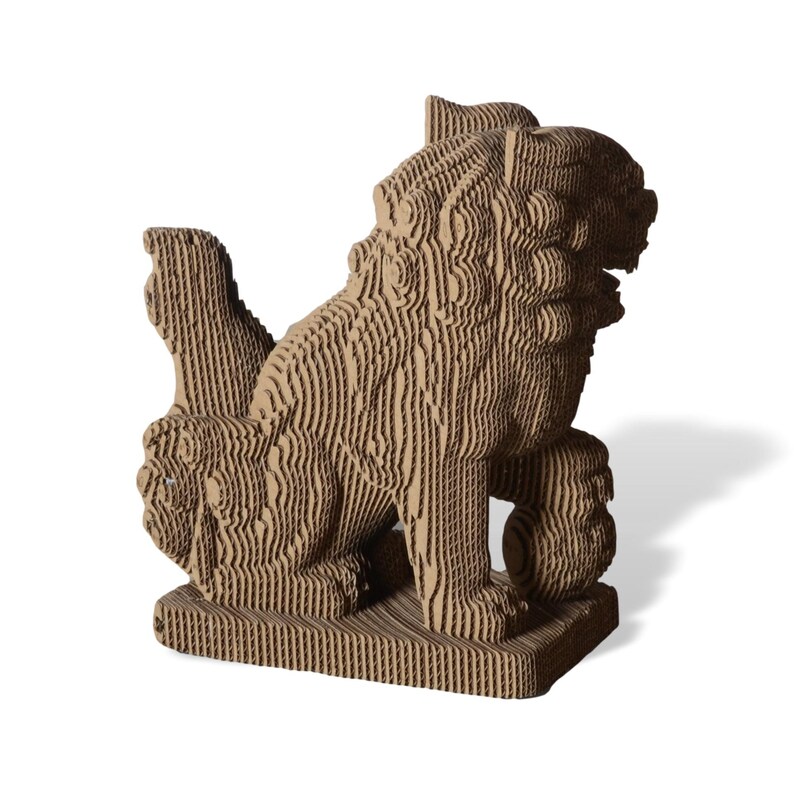 Guardian Lion of the East Cardboard Sculpture DIY 3D | Etsy
