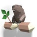 Beaver Wall Décor Paper Sculpture,pre-cut DIY Papercraft Kit,handmade ...