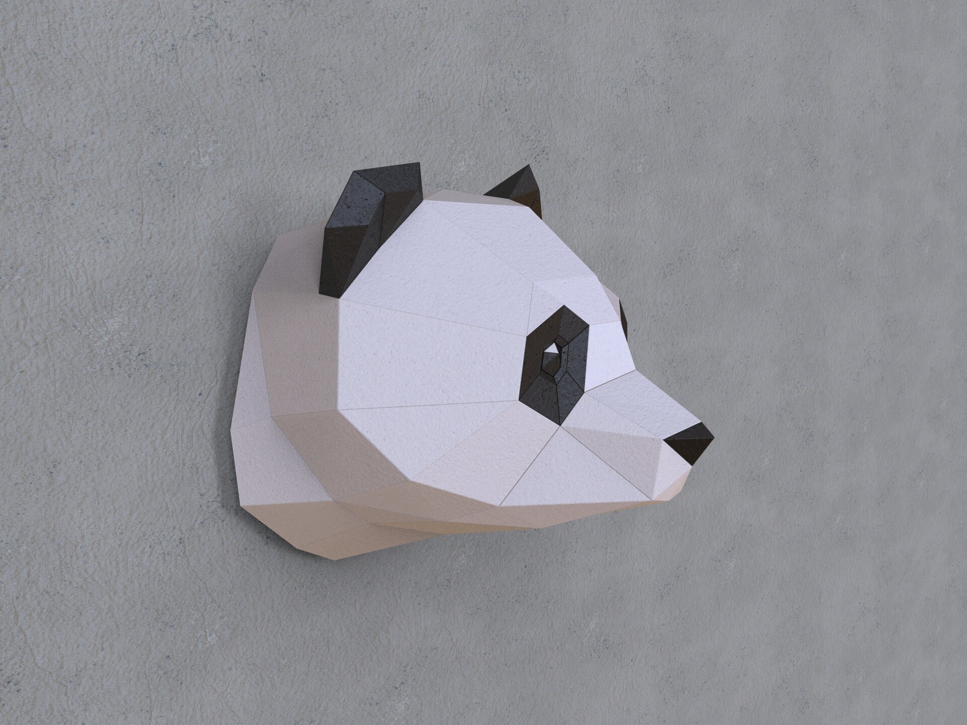 Panda Trophy Paper Sculpturepre-cut DIY Papercraft - Etsy