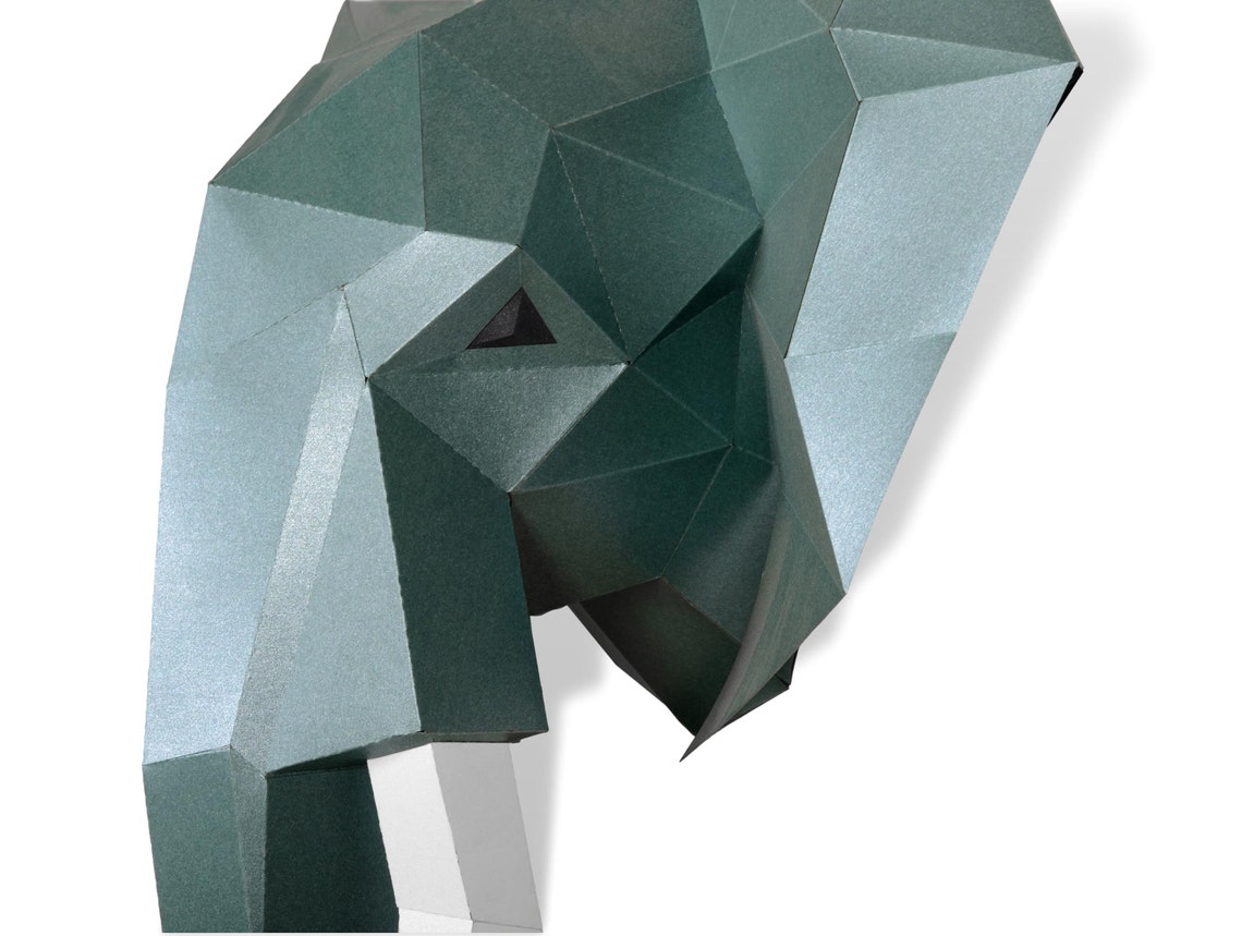 Elephant Head Pre-cutting DIY Papercraft Kit Multi-color - Etsy