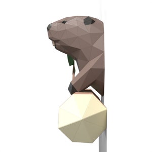 Beaver Wall Décor Paper Sculpture,pre-cut DIY Papercraft Kit,handmade ...