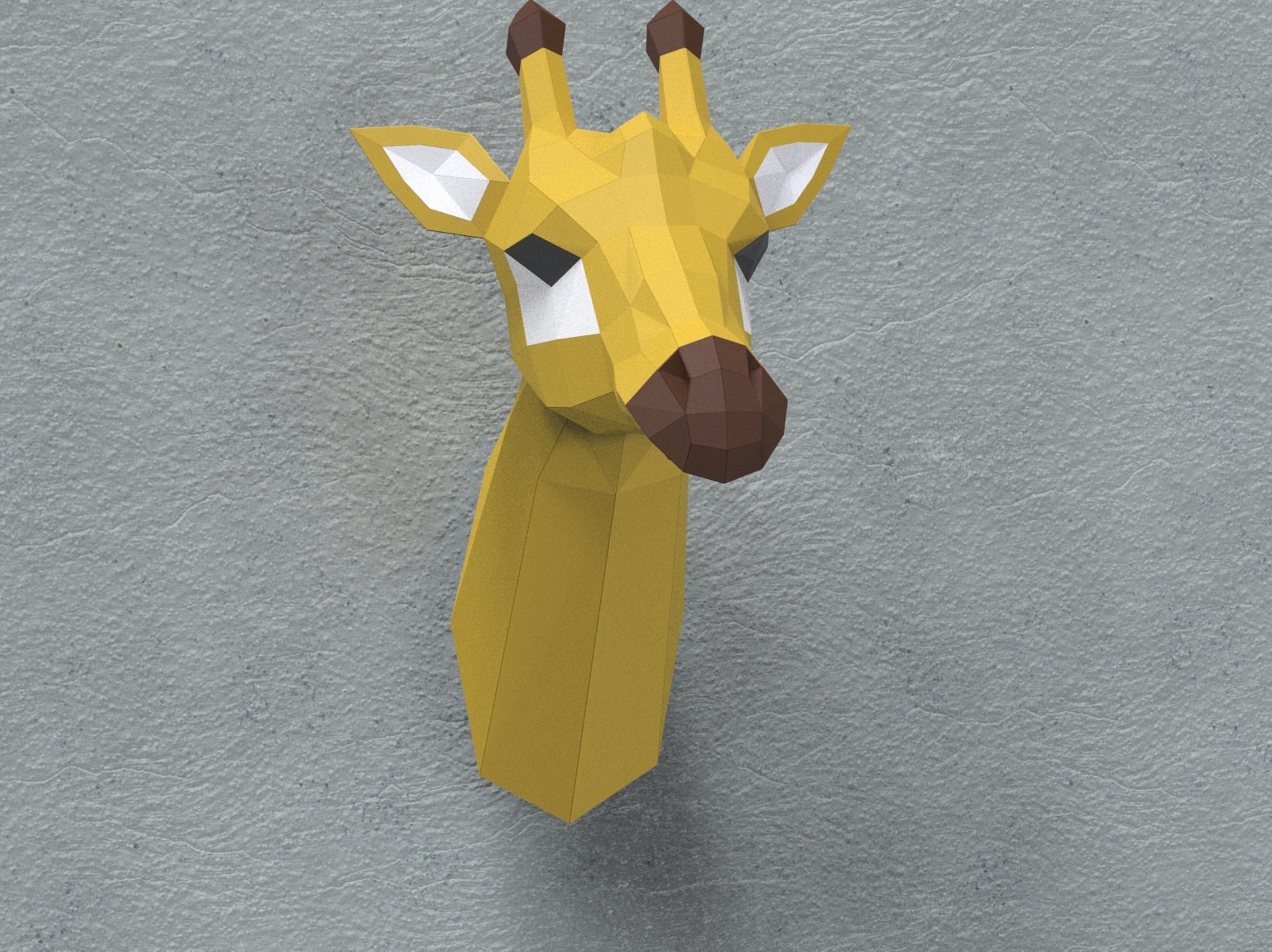 Giraffe Head Paper Sculpturepre-cut DIY Papercraft | Etsy