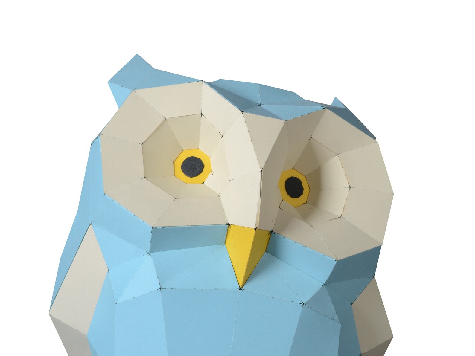 Little Owl Sculpture Papercraft Pdf Template Low Poly Paper - Etsy