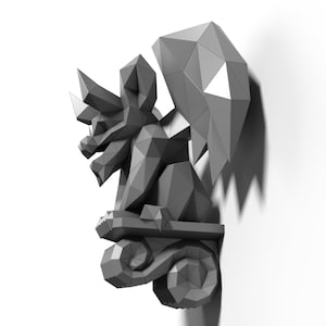 Gargoyle Paper Sculpture,pre-cut DIY Papercraft Kit,handmade Fantastic ...