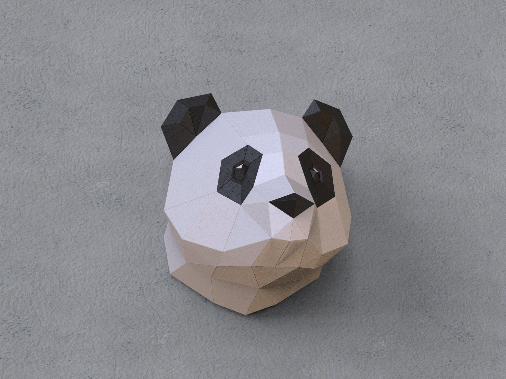 Panda Trophy Paper Sculpturepre-cut DIY Papercraft - Etsy