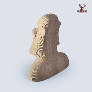 Moai Statue - Cardboard Sculpture, DIY Papercraft, 3D Paper Art，home ...