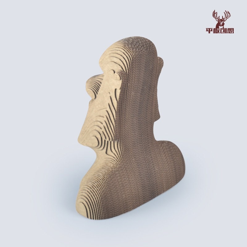 Moai Statue Cardboard Sculpture DIY Papercraft 3D Paper | Etsy