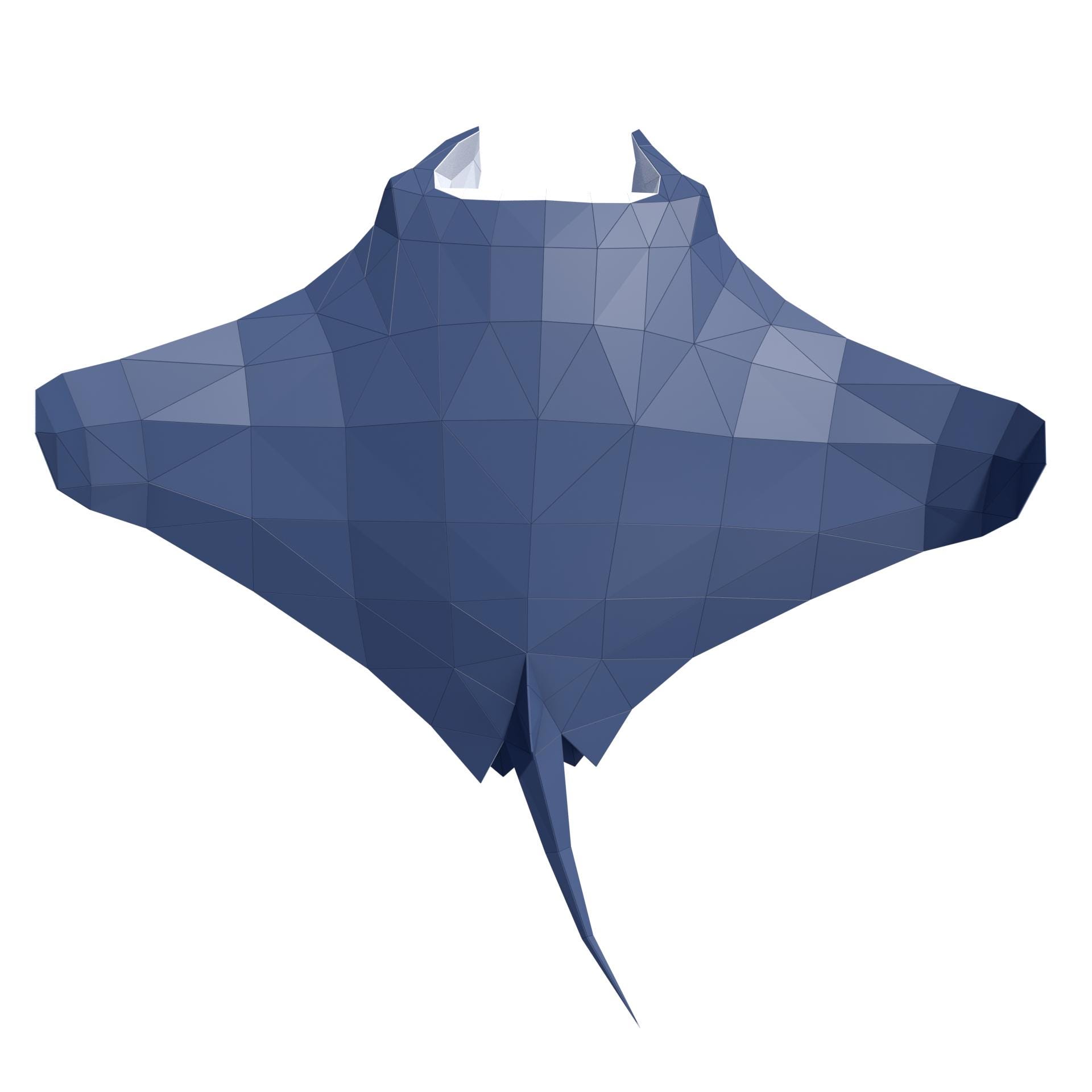 Manta Ray Paper Sculpture,pre-cut DIY Papercraft Kit,handmade Sea ...