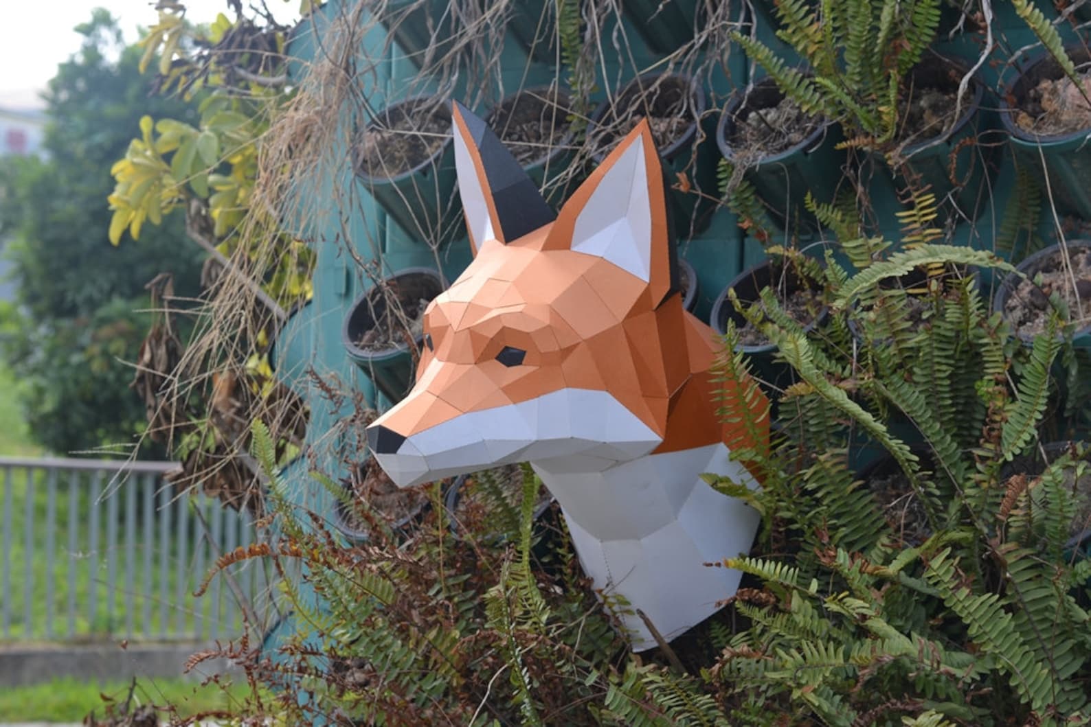 Fox Head Sculpture Pre-cutting DIY Papercraft Kit - Etsy