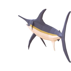 Swordfish Paper Sculpture,pre-cut DIY Papercraft Kit,handmade Sea ...