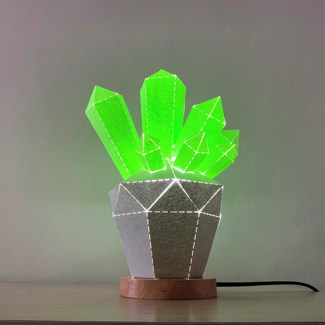 Crystal Clusters DIY Paper Lamp Craft Kit,creative Paper Lamp Shade,3d ...