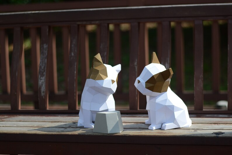 Bulldog Pre-cutting DIY Papercraft Kit Multi-color Option3d | Etsy