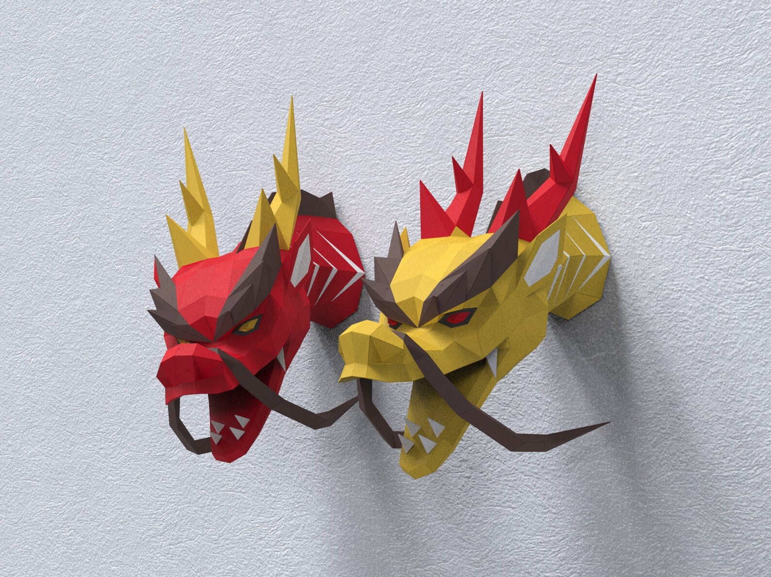 Chinese Dragon Head Paper Sculptureprecut DIY Papercraft - Etsy