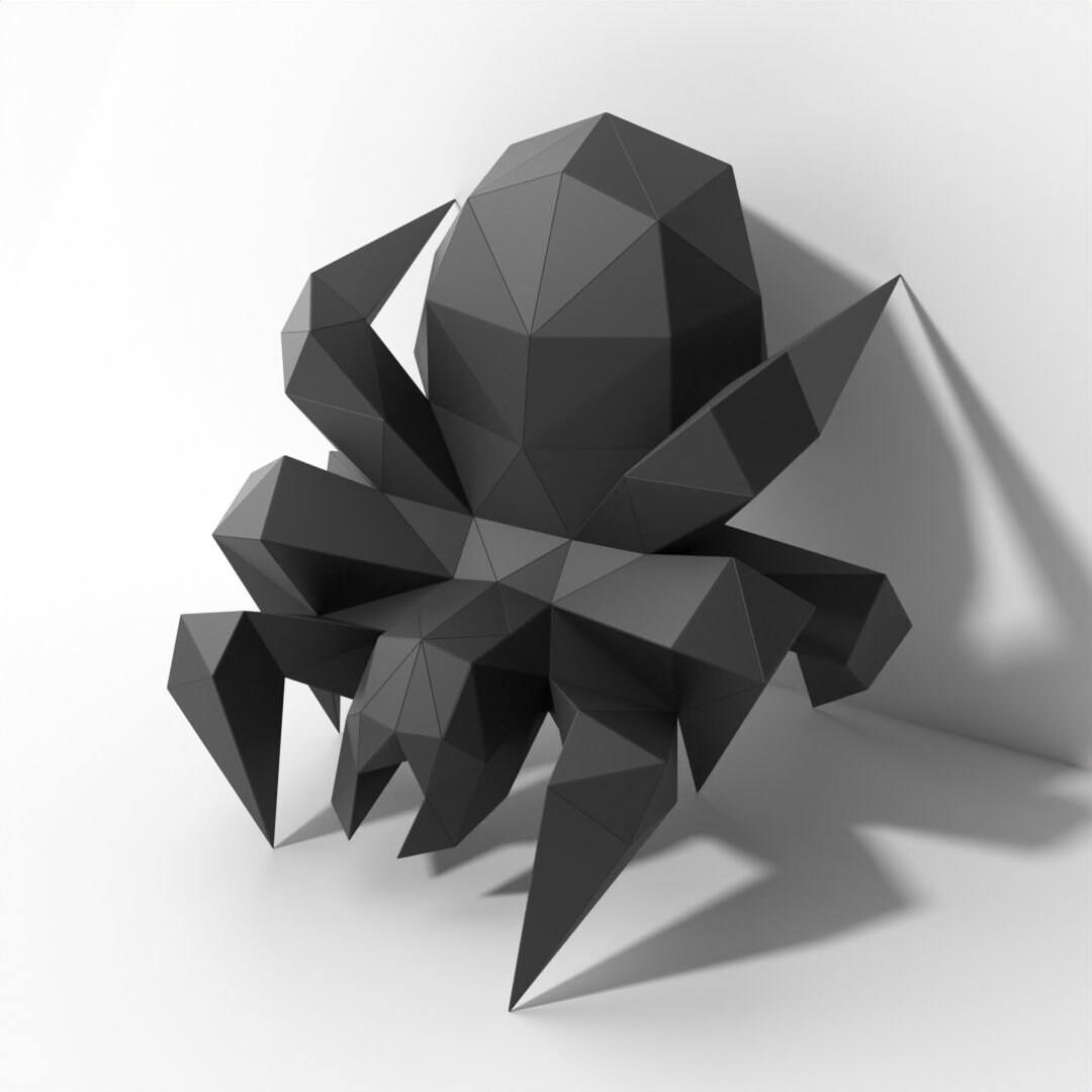 Spider Crawling Paper Sculpture,pre-cut DIY Papercraft Kit,handmade ...
