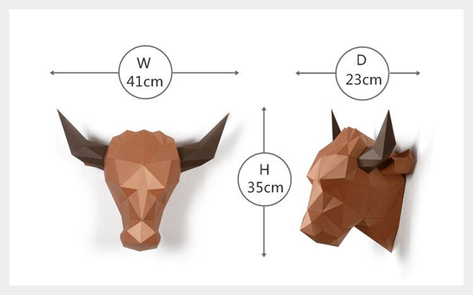 Bull Sculpture Pre-cutting DIY Papercraft Kit Multi-color | Etsy