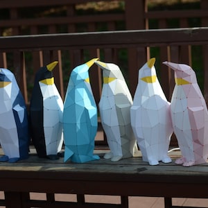 King Penguin Pre-cutting DIY Papercraft Kit Multi-color | Etsy