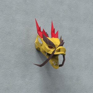 Chinese Dragon Head Paper Sculpture,precut DIY Papercraft Kit,handmade ...