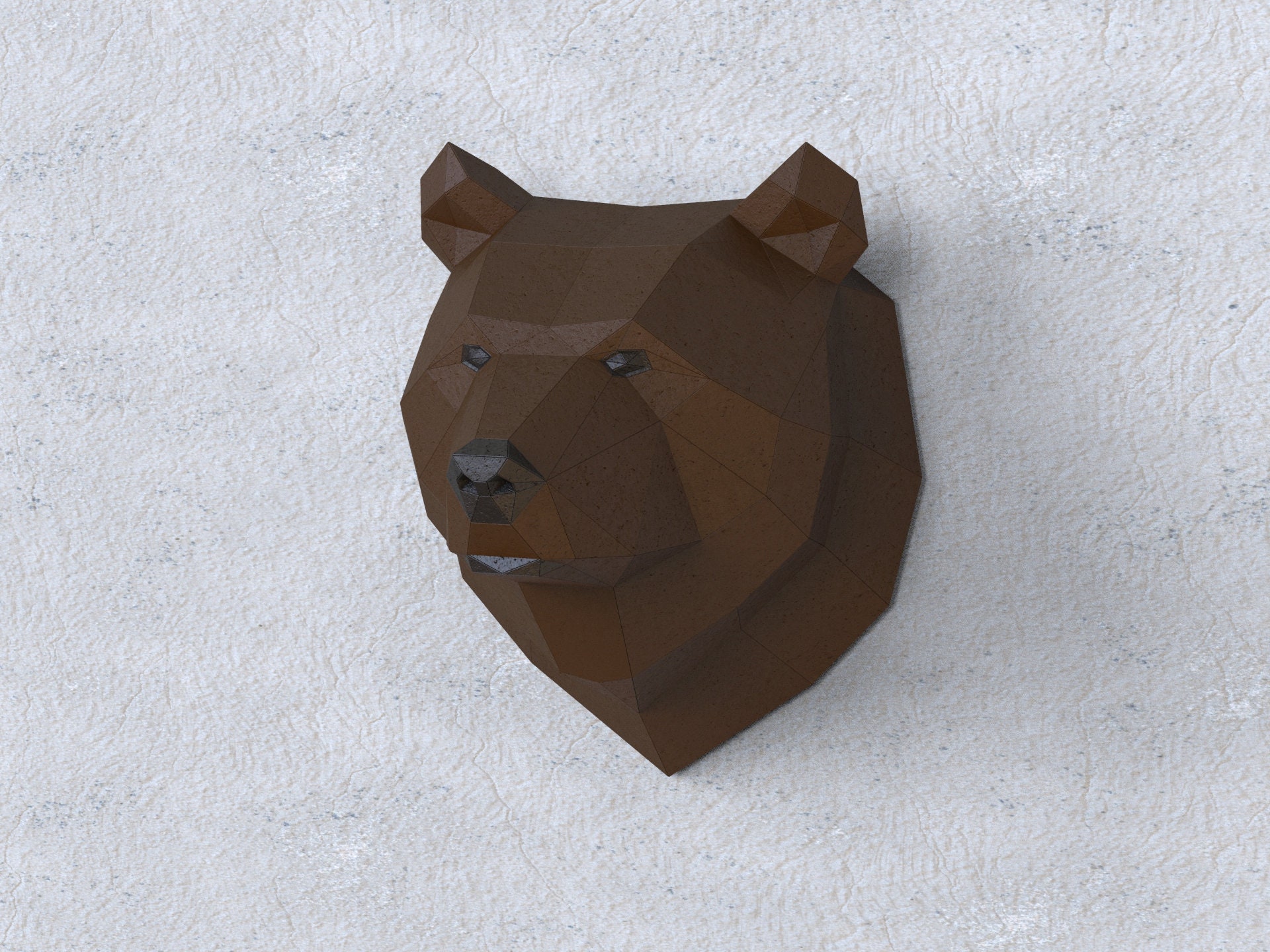 Grizzly Trophy Paper Sculpturepre-cut DIY Papercraft | Etsy