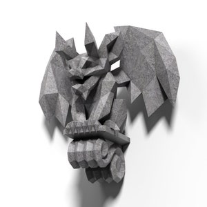 Gargoyle Paper Sculpture,pre-cut DIY Papercraft Kit,handmade Fantastic ...