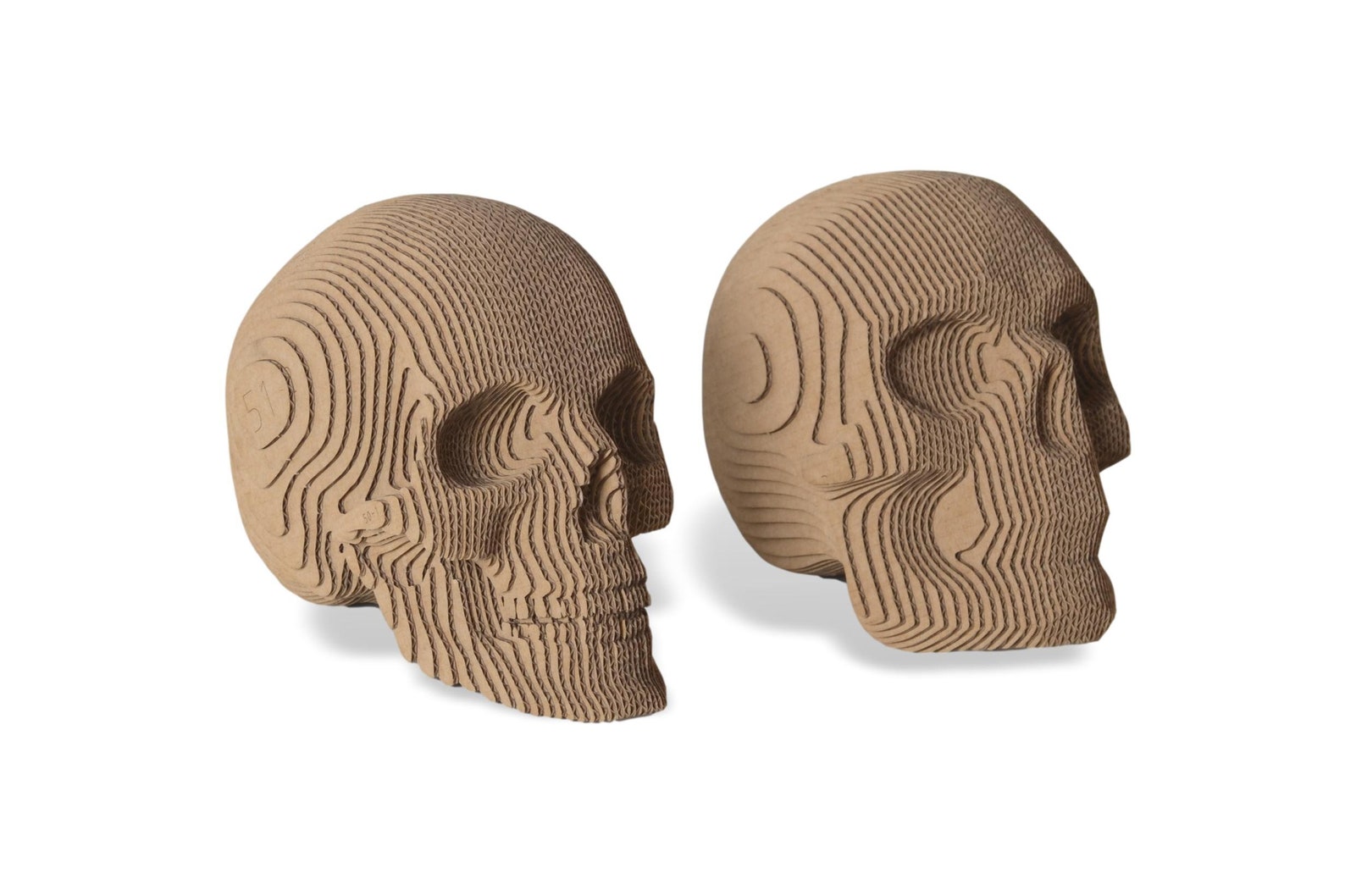 Small Size Styled Human Skull Cardboard Sculpture DIY Dragon | Etsy