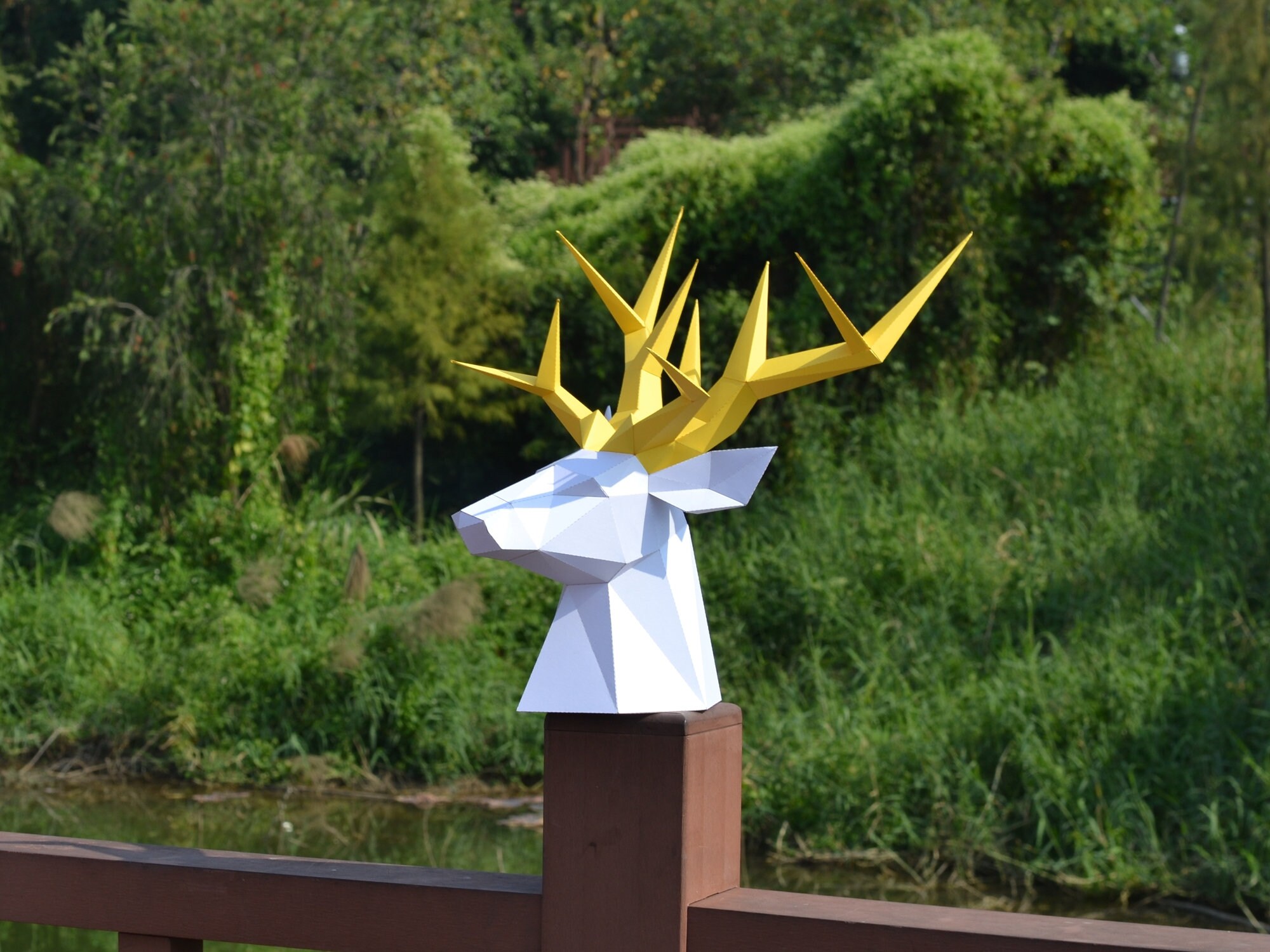 Deer Head Pre-cutting DIY Papercraft Kit Multi-color | Etsy