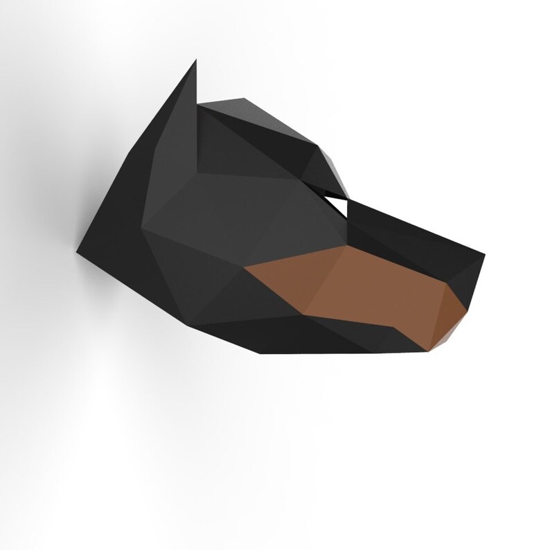 Doberman Mask Paper Mask Animal Mask DIY Animal Head DIY - Etsy