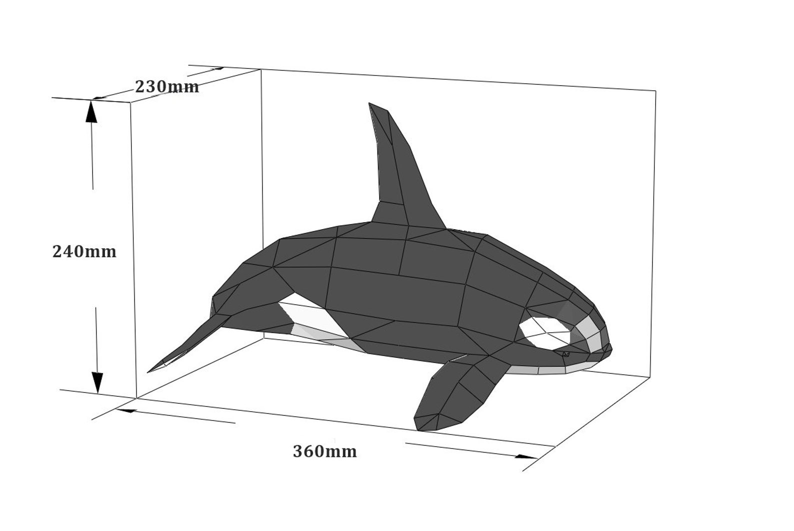 Orca Family Style 1 Paper Sculpture,,pre-cut DIY Papercraft Kit ...