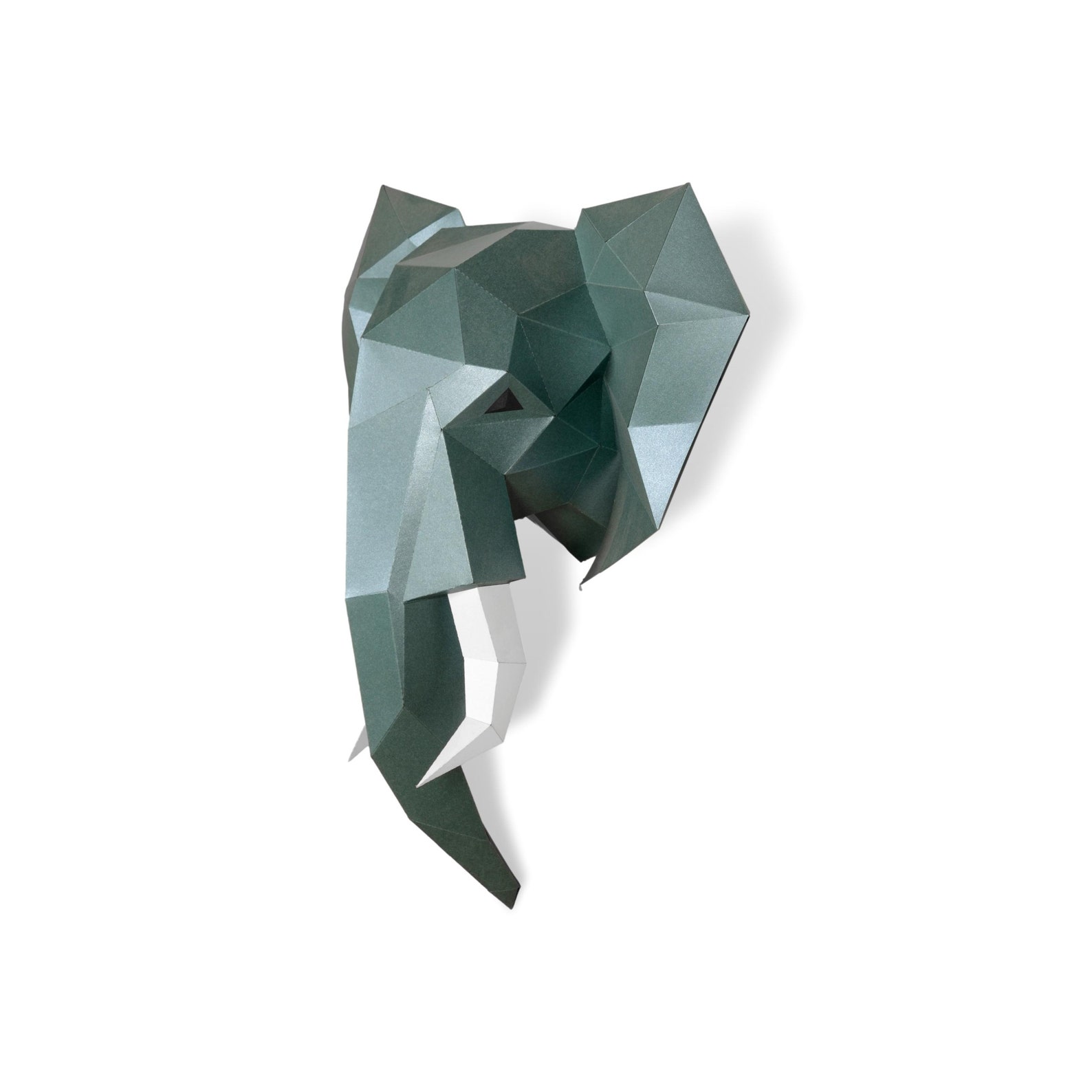 Elephant Head Pre-cutting DIY Papercraft Kit, Multi-color Option，3d Art ...