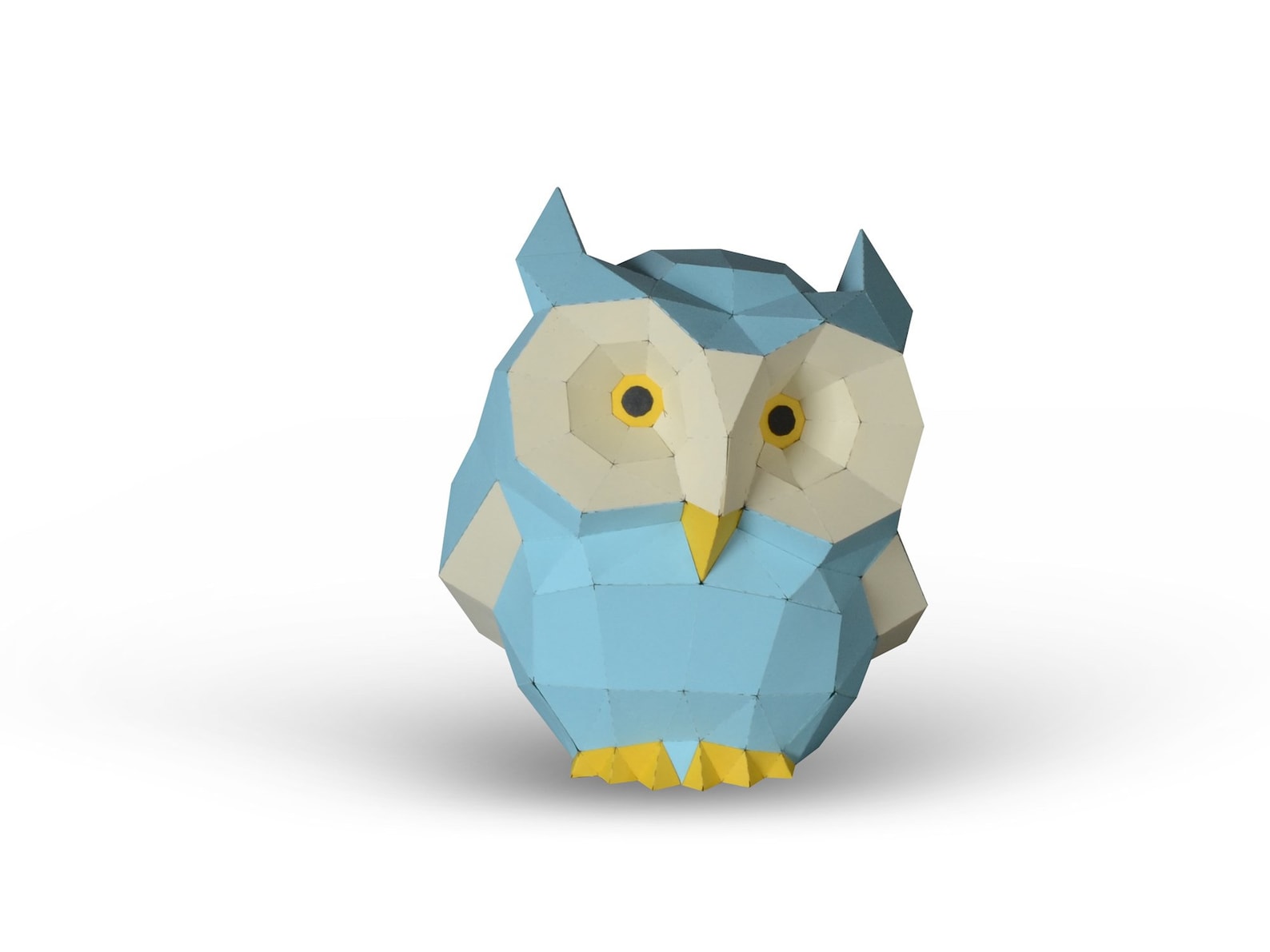 Little Owl Sculpture Papercraft Pdf Template Low Poly Paper - Etsy