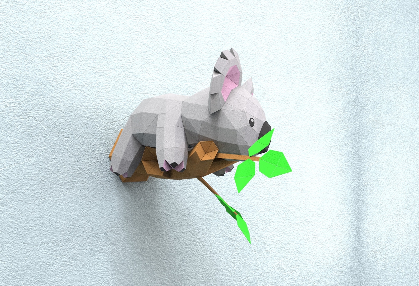 Koala on Branch Paper Sculpture,pre-cut DIY Papercraft Kit,handmade ...