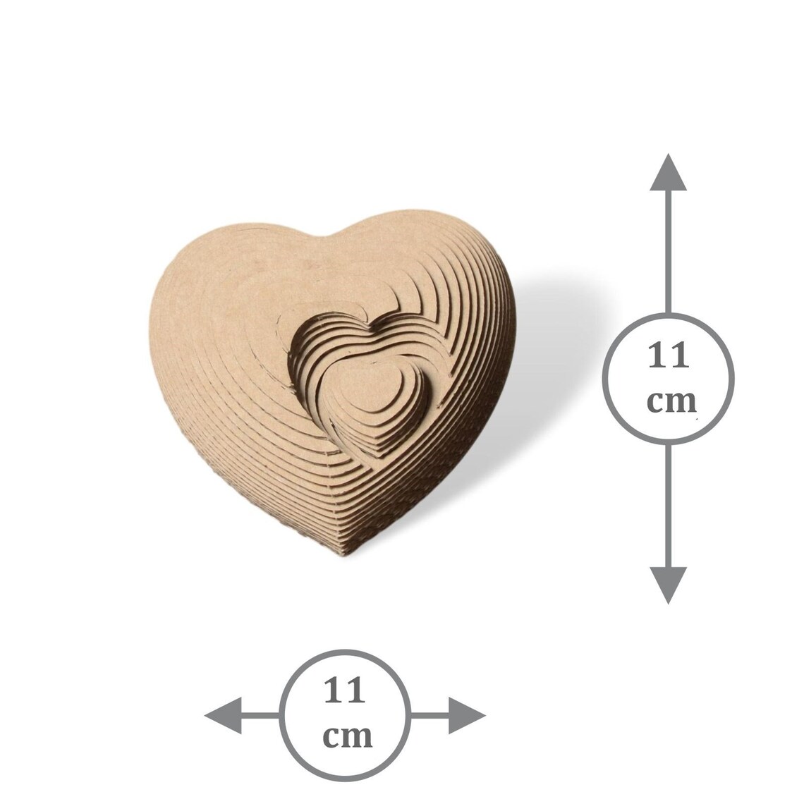 Heart of Lover Cardboard Sculpture DIY 3D Papercraft Kit 3D | Etsy