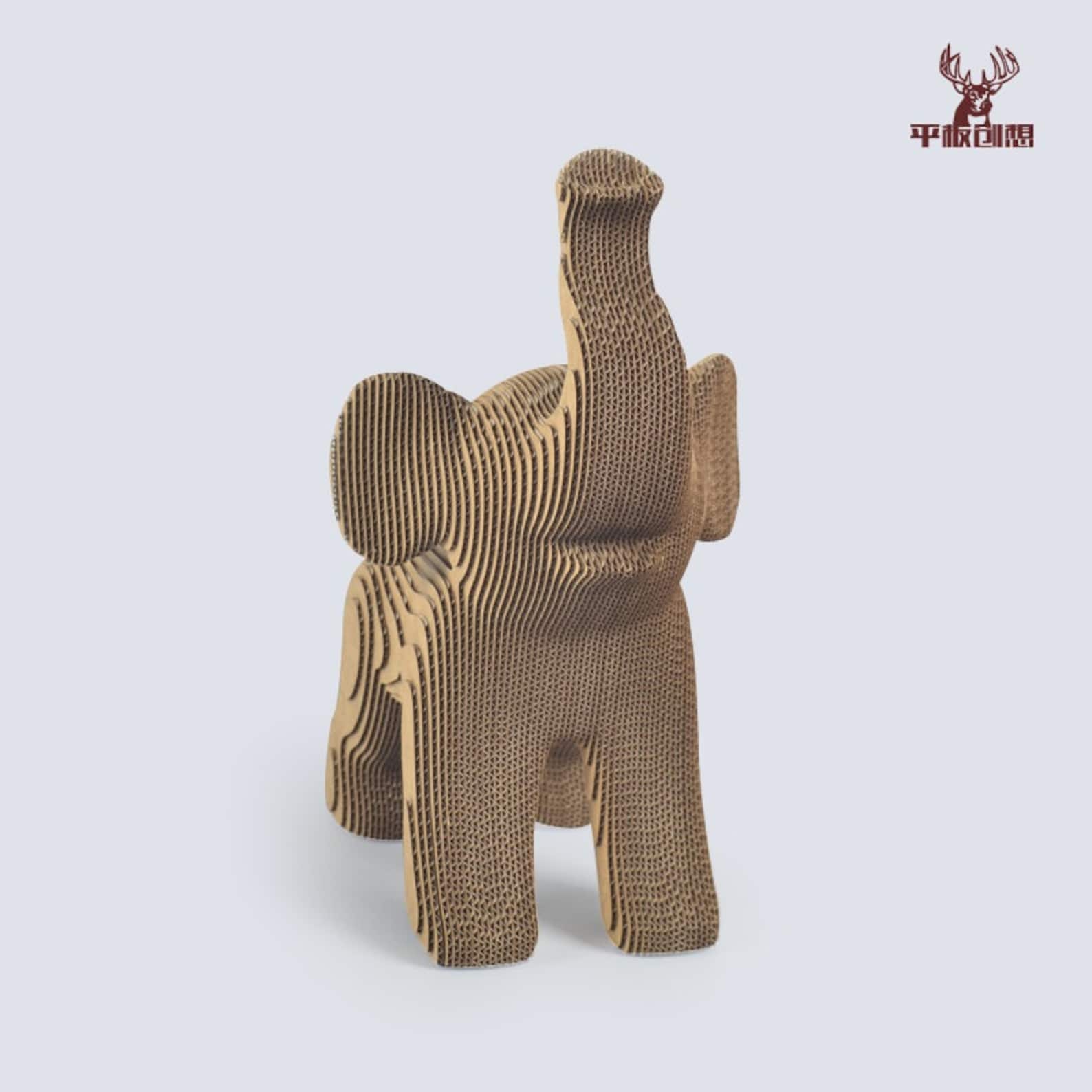 Cute Elephant DIY Cardboard Sculpture, DIY Papercraft, 3D Wall Arthome ...