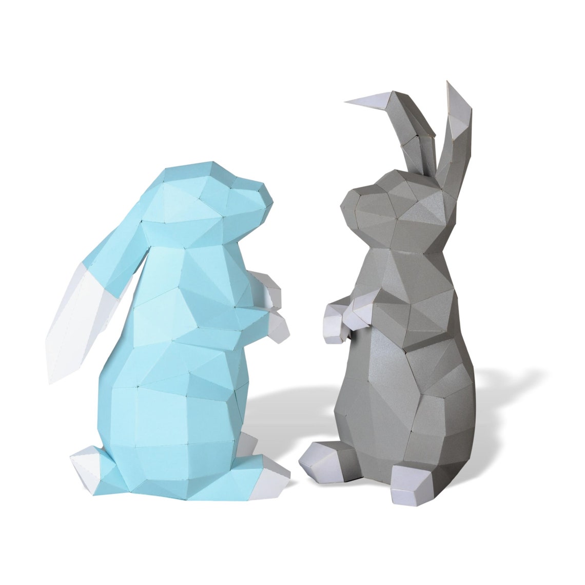 Rabbit Sculpture Pre-cut DIY Papercraft Kit Multi-color | Etsy