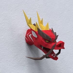Chinese Dragon Head Paper Sculpture,precut DIY Papercraft Kit,handmade ...