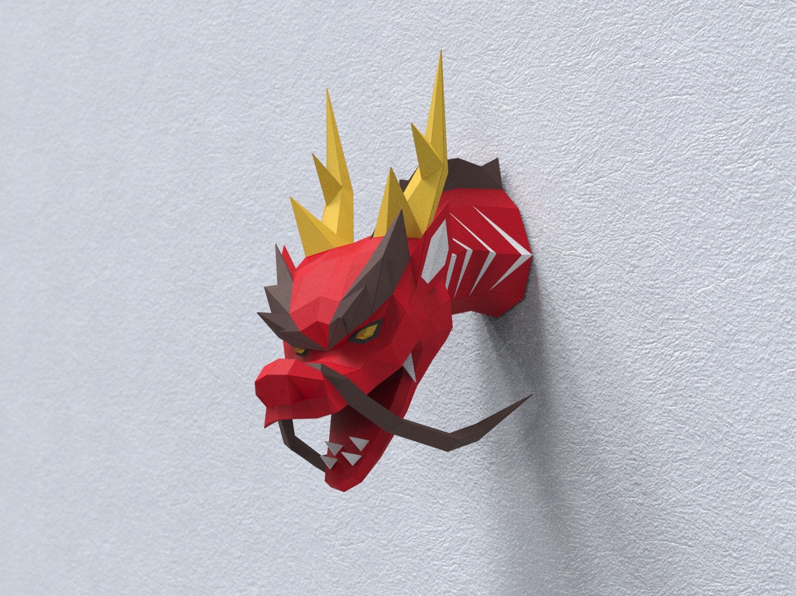 Chinese Dragon Head Paper SculpturePrecut DIY Papercraft | Etsy