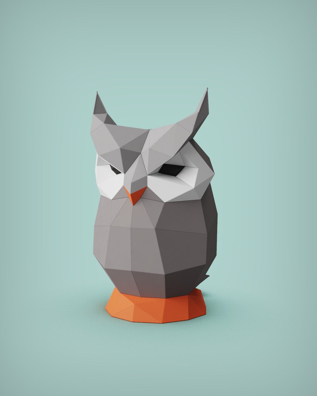 Owl Sculpture, Pre-cutting DIY Papercraft Kit, Multi-color Option，3d ...