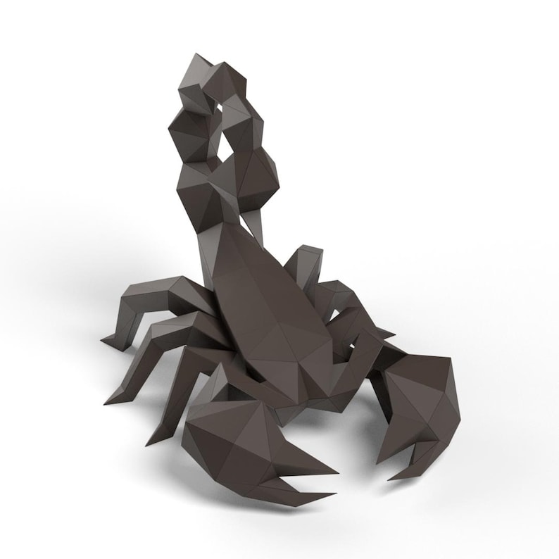 Scorpion Paper Sculpture Kit, DIY Low Poly Home Decor - Etsy