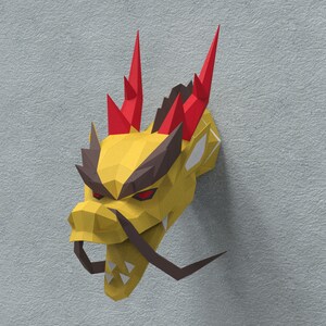 Chinese Dragon Head Paper Sculpture,precut DIY Papercraft Kit,handmade ...