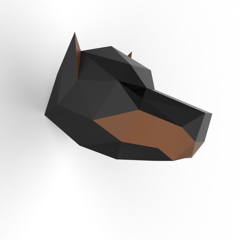 Doberman Mask Paper Mask Animal Mask DIY Animal Head DIY - Etsy