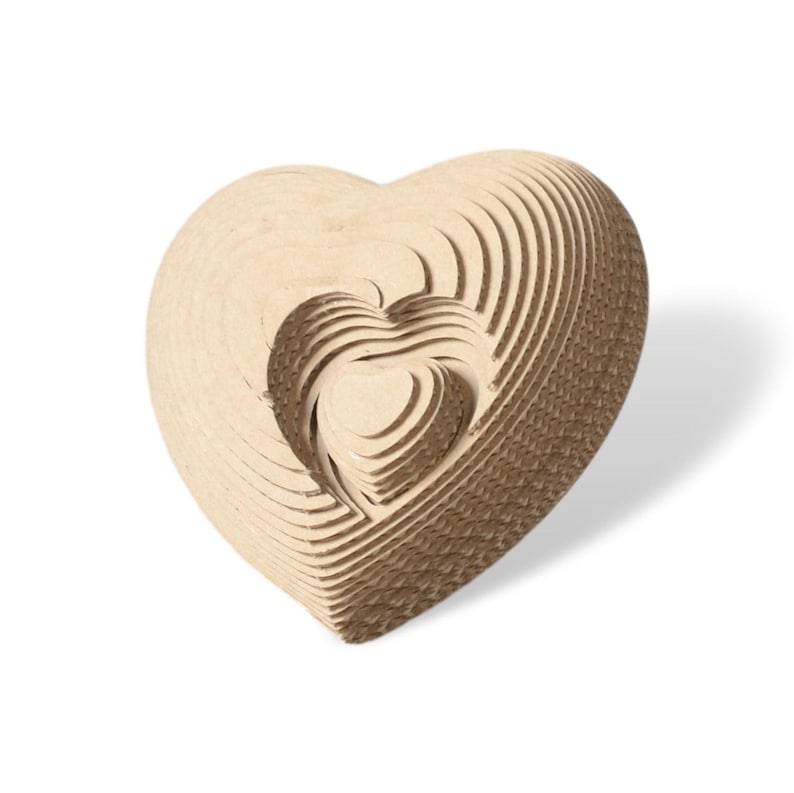 Heart of Lover Cardboard Sculpture DIY 3D Papercraft Kit 3D | Etsy