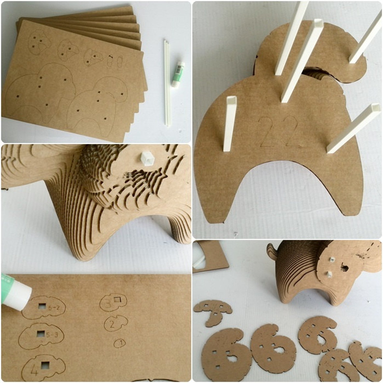Zebra Horns Sheep DIY Cardboard Sculpture DIY Papercraft - Etsy