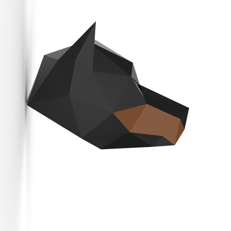 Doberman Mask Paper Mask Animal Mask DIY Animal Head DIY - Etsy