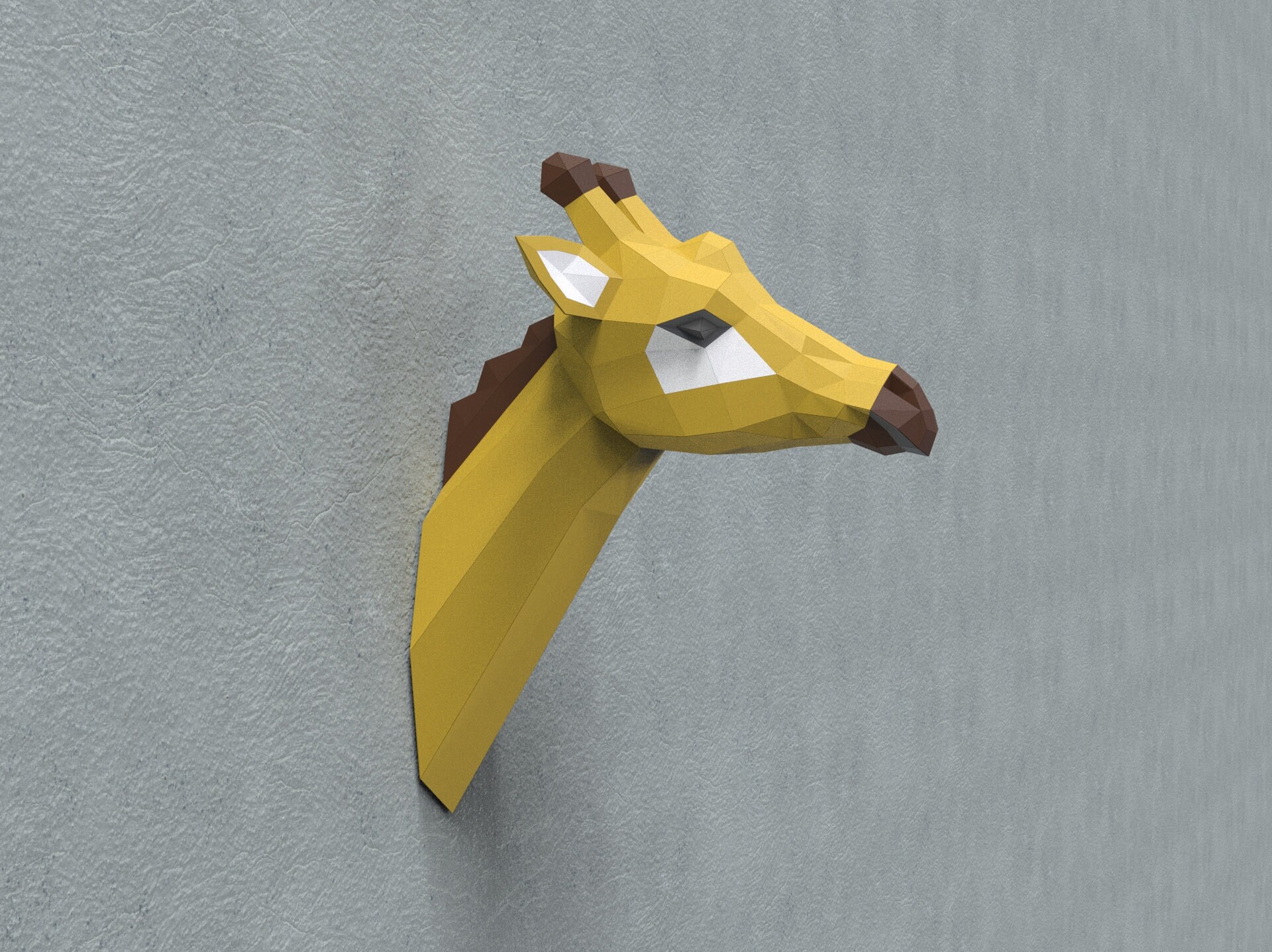 Giraffe Head Paper Sculpturepre-cut DIY Papercraft | Etsy