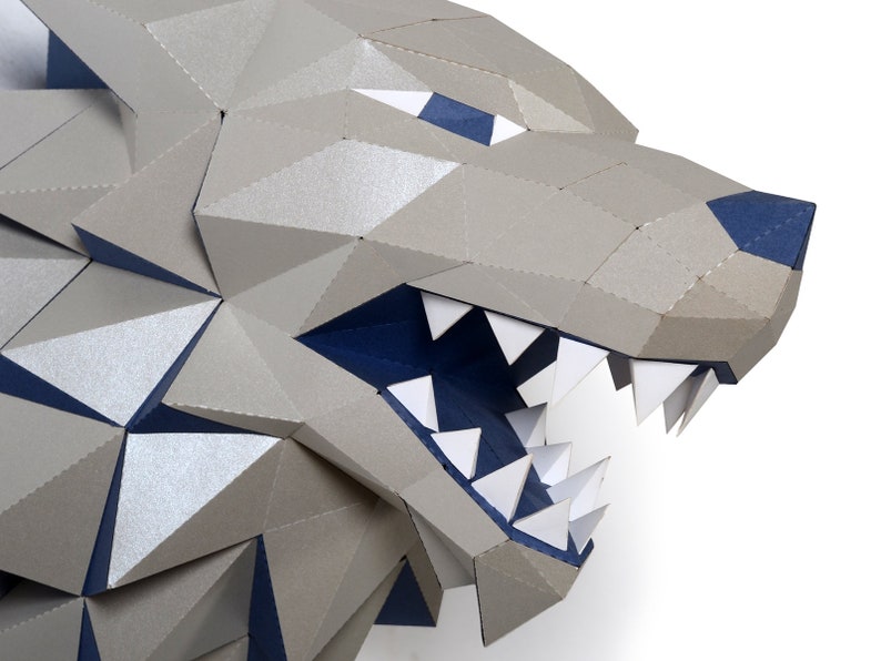 Stark Wolf Sculpture Pre-cutting DIY Papercraft Kit | Etsy